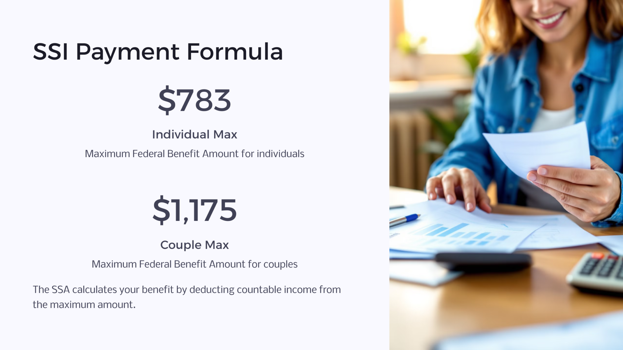 How does the Social Security Administration decide how much SSI to pay me?