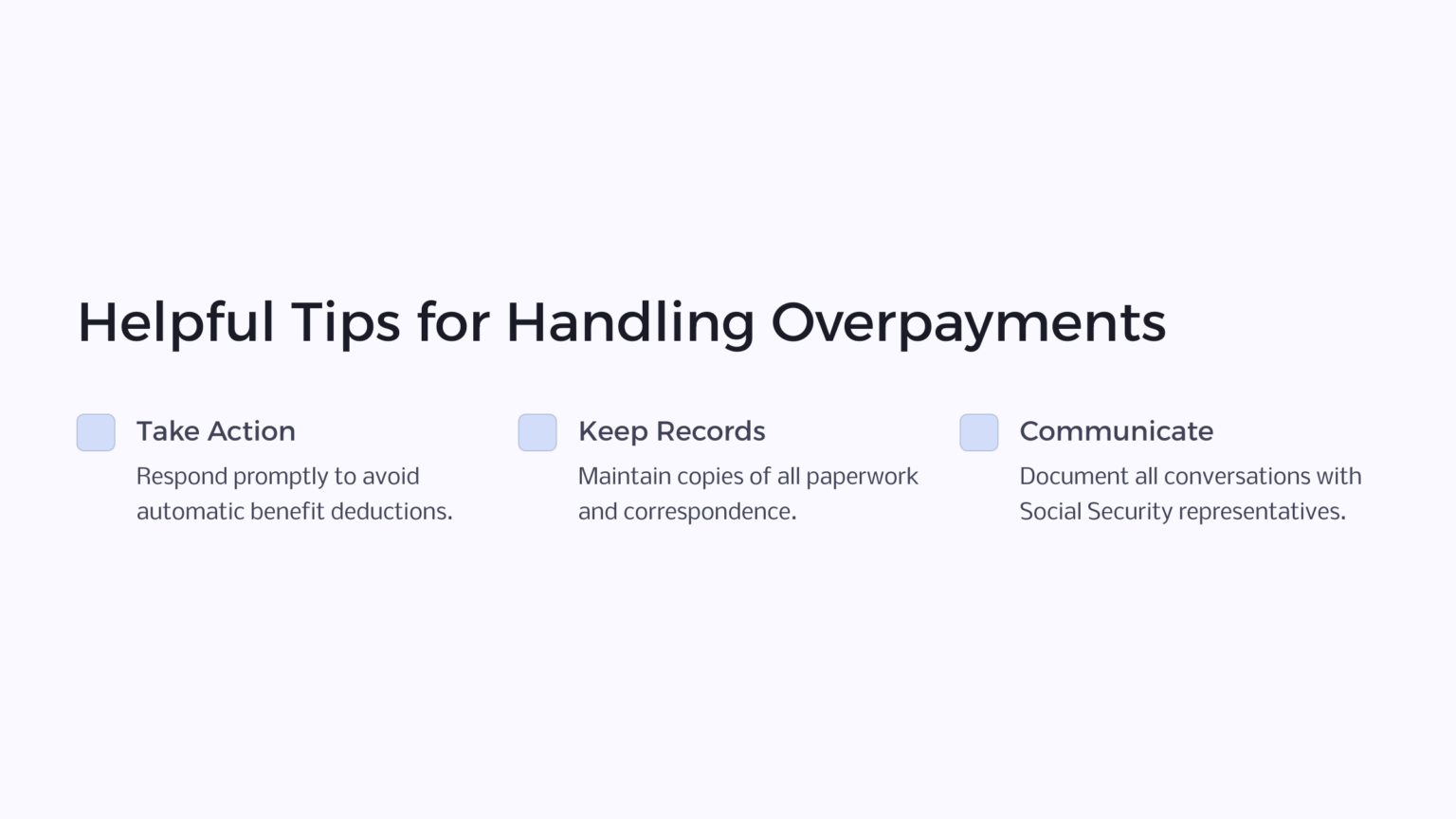 Social Security Overpayment - What To Do