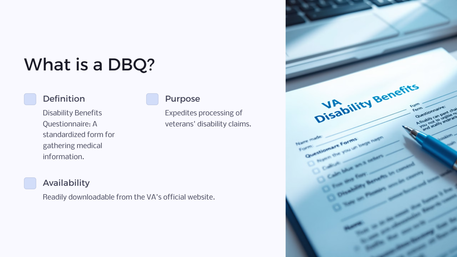 What Is a Disability Benefits Questionnaire (DBG)?