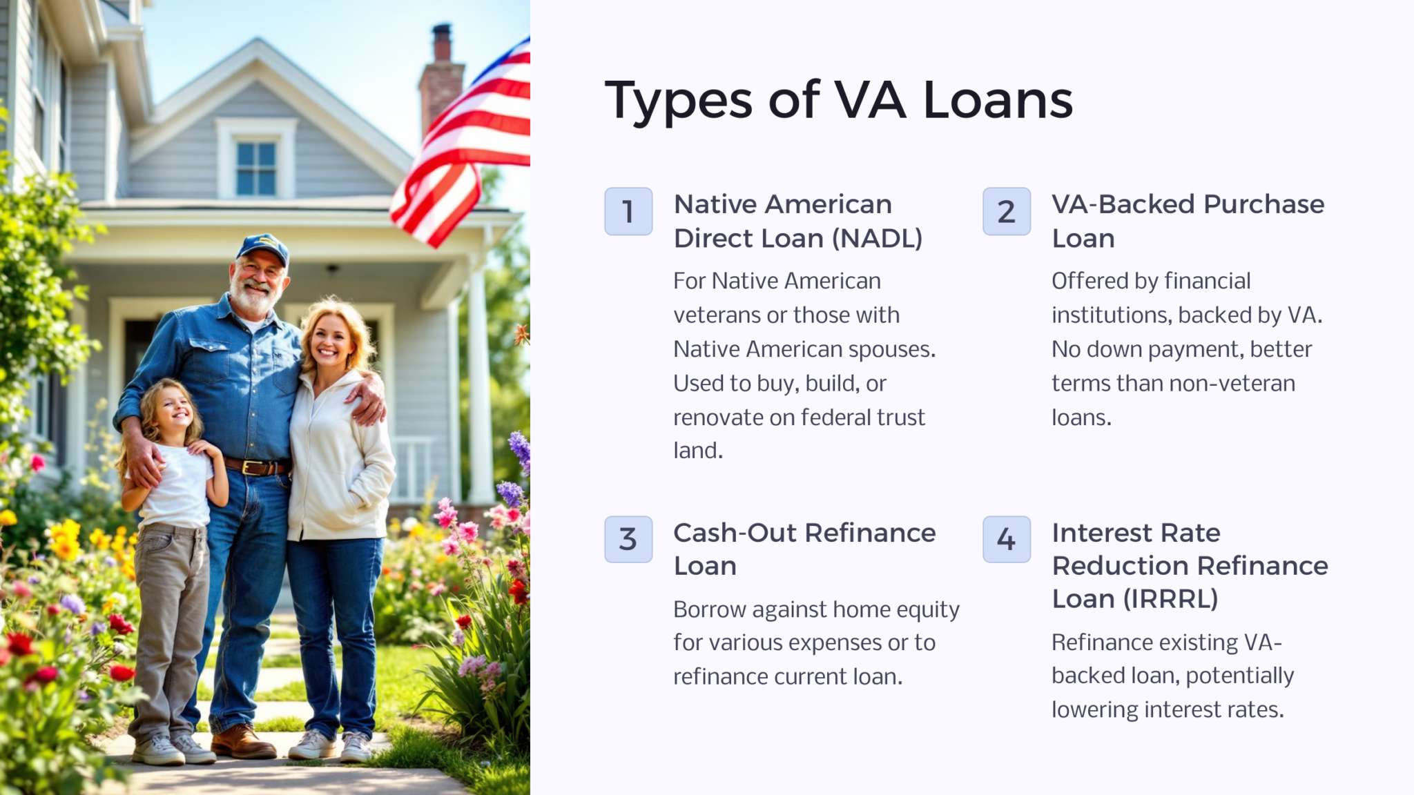 What Are the Different Types of VA Loans for Veterans?