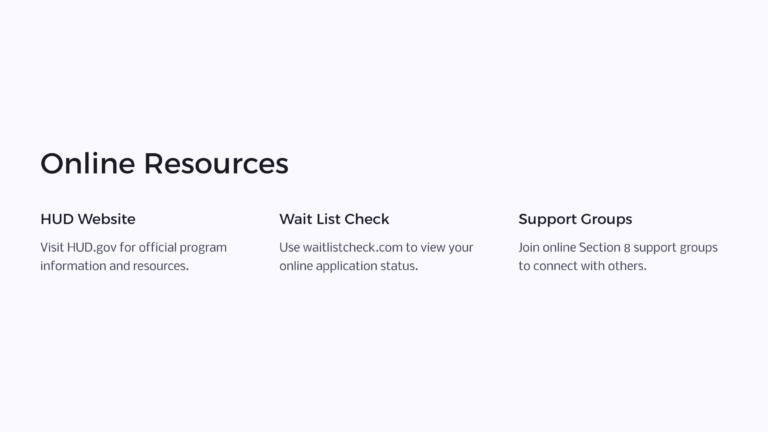 Section 8 - Rules for Tenants and Landlords